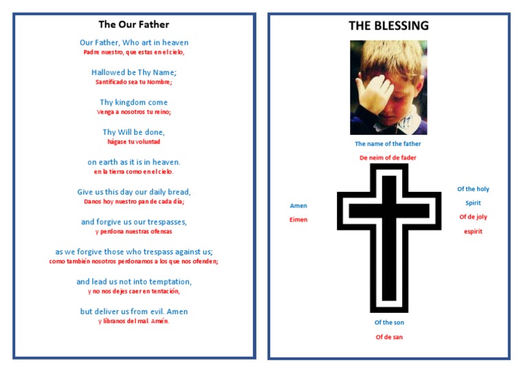 Letra del Padre Nuestro en Inglés | PDF