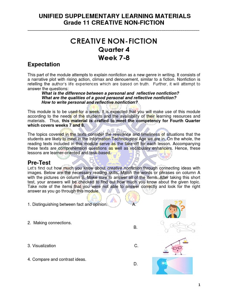 Creative Nonfiction for 11th Grade | PDF | Creative Nonfiction ...