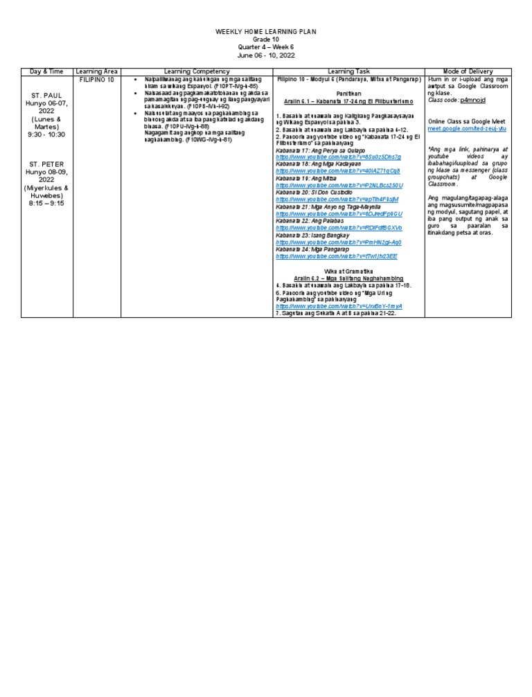 Fil10 Q4 WK6 | PDF