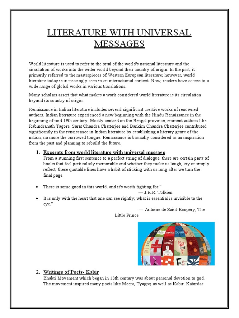 Universal Themes in World Literature | PDF | Hadith | Revelation