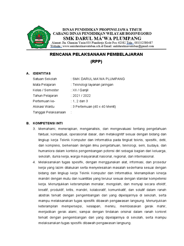 C3 4 RPP Produktif C TLJ 2021 | PDF