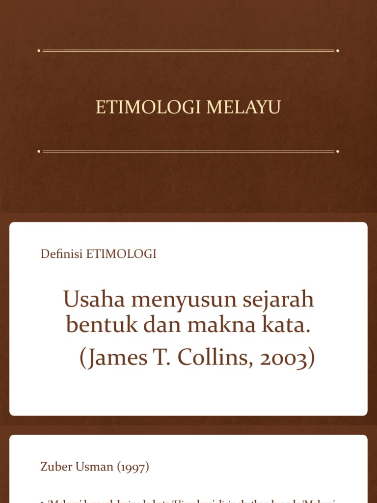Etimologi Melayu | PDF