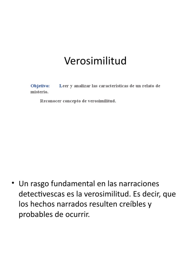 Verosimilitud en Narrativa Policial | PDF