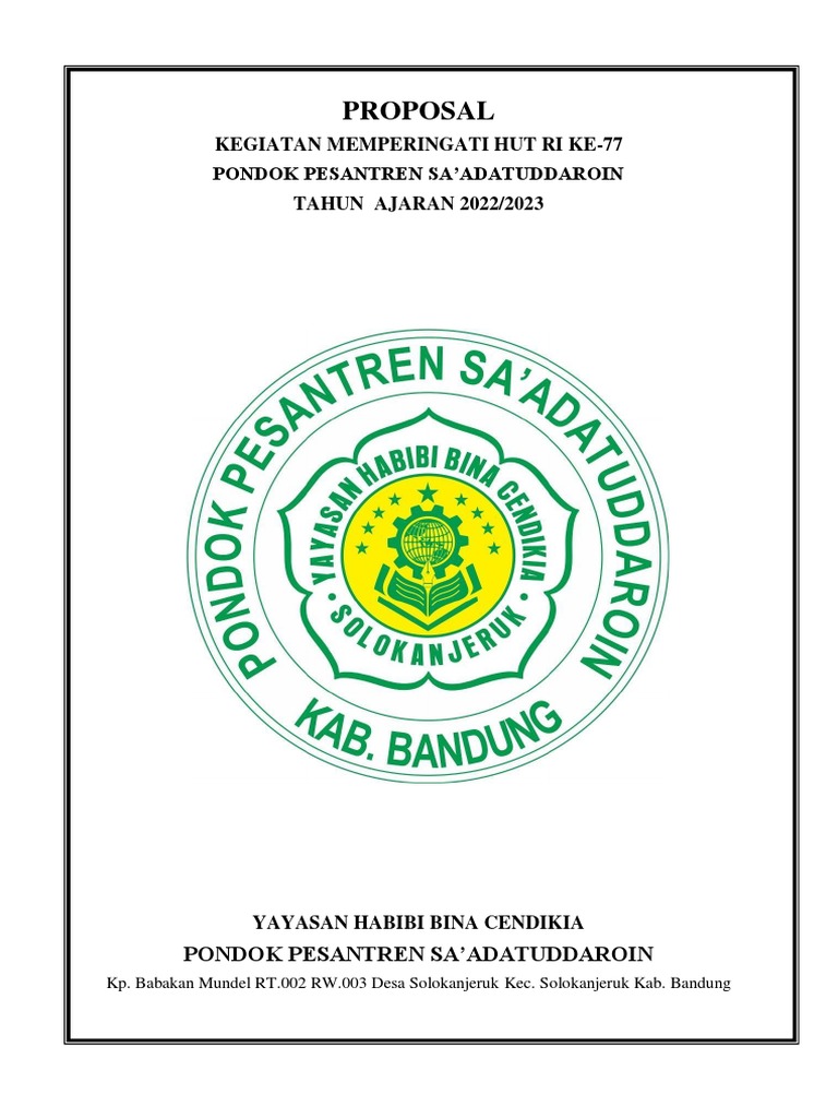 Proposal 17 Agustusan 2022 | PDF