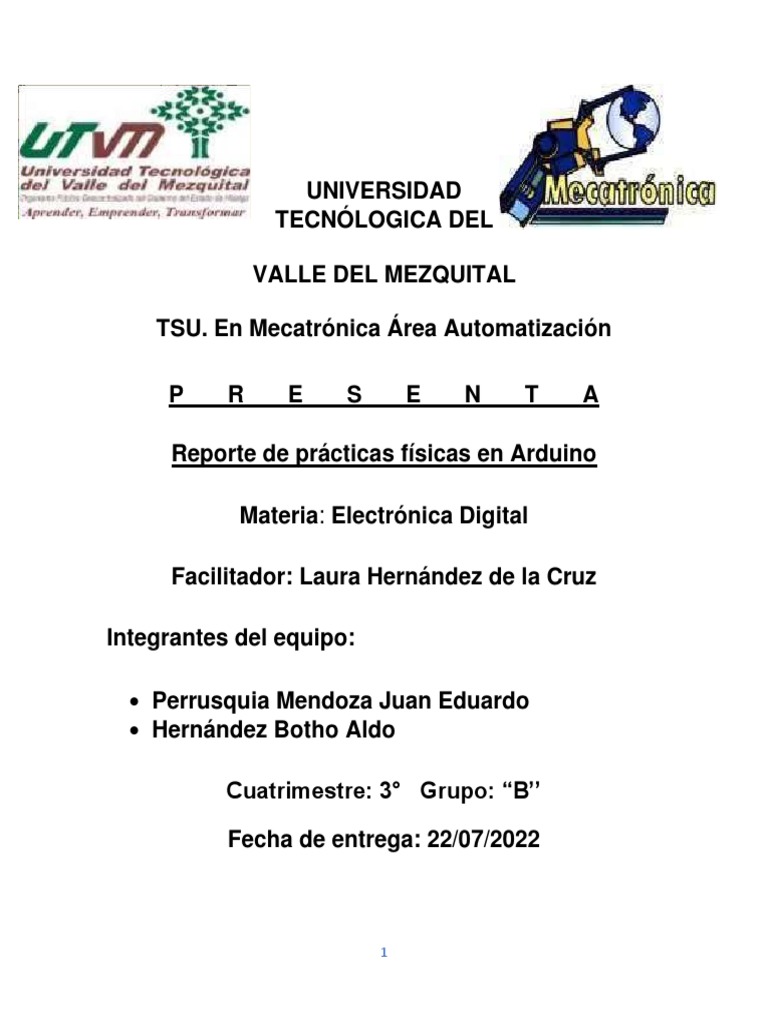 Reporte de Practicas | PDF | Arduino | Ingeniería de software