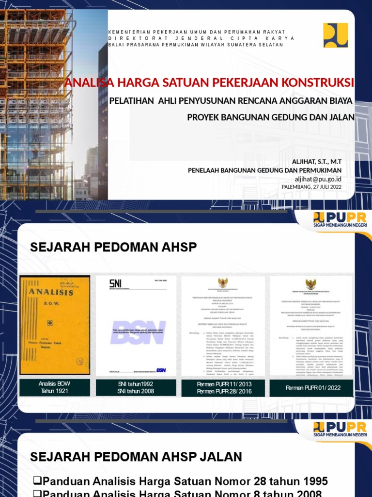 Ahsp Konstruksi Sumsel | PDF | Pengelolaan Keuangan & Uang | Seni