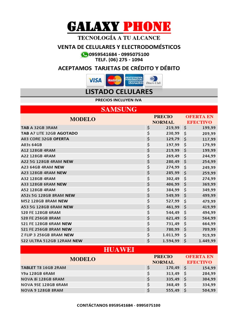 Catálogo Celulares | PDF | Yo telefono | Smartphone