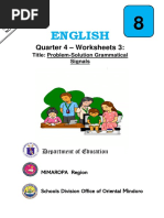 GRADE 8 ENGLISH MODULE 4 - Quarter 4: Composing Effective Paragraph | PDF