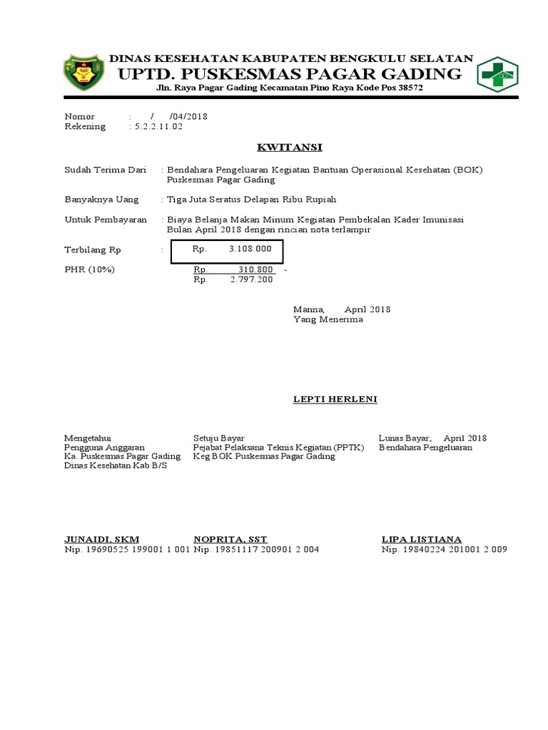 Nota Pesanan Makan Minum | PDF