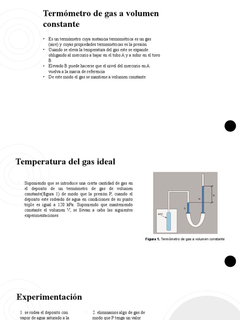 Termómetro de Gas A Volumen Constante | PDF