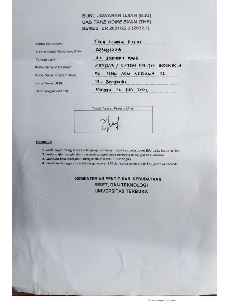 Tika Liana Putri 043431226 Uas Pdf