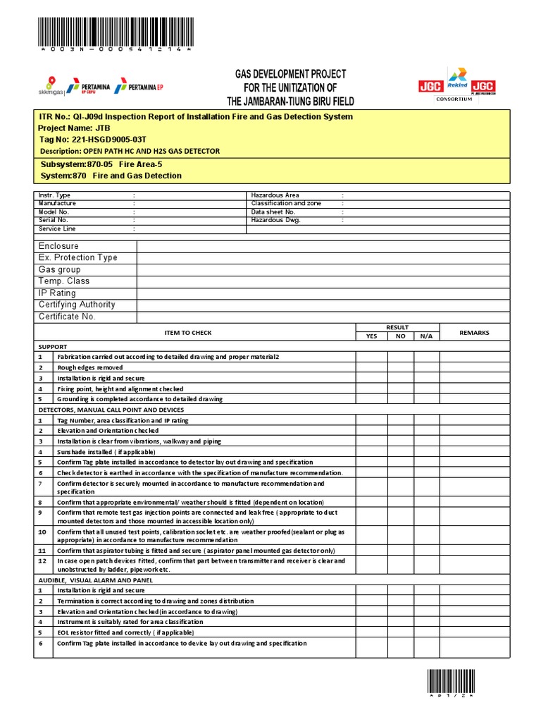 Enclosure Ex. Protection Type Gas Group Temp. Class IP Rating ...