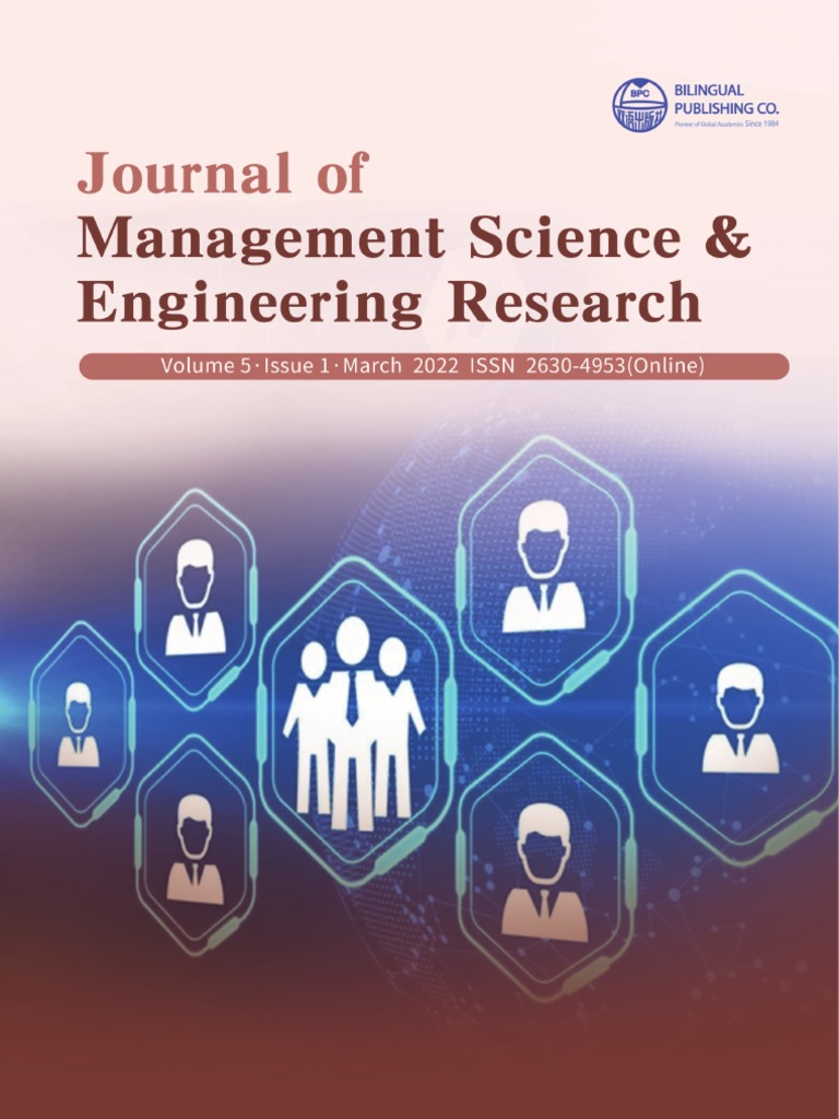 Journal of Management Science & Engineering Research - Vol.5, Iss.1 ...