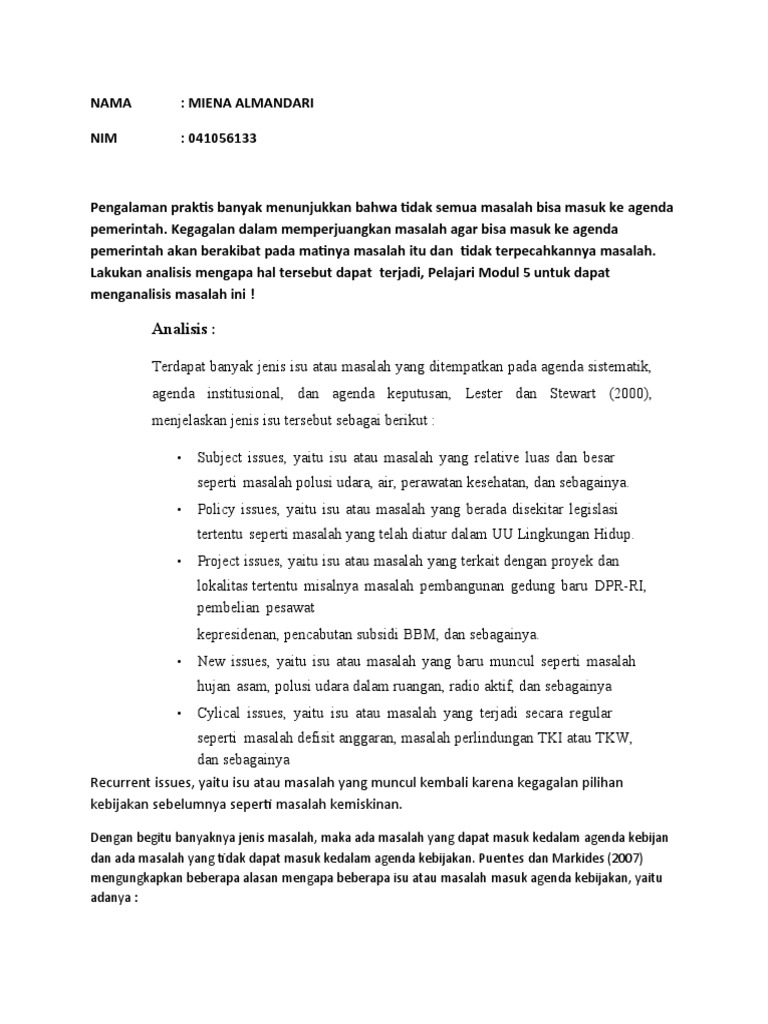 Tugas 2 Kebijakan Publik | PDF
