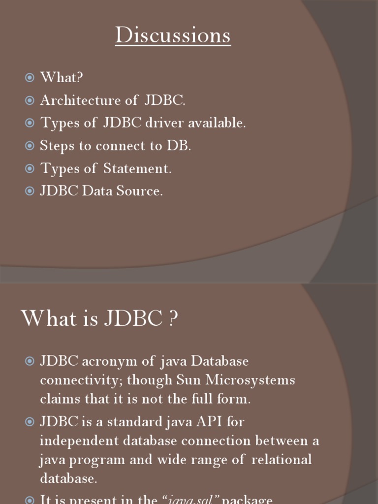 5 JDBC | PDF | Information Retrieval | Data Management