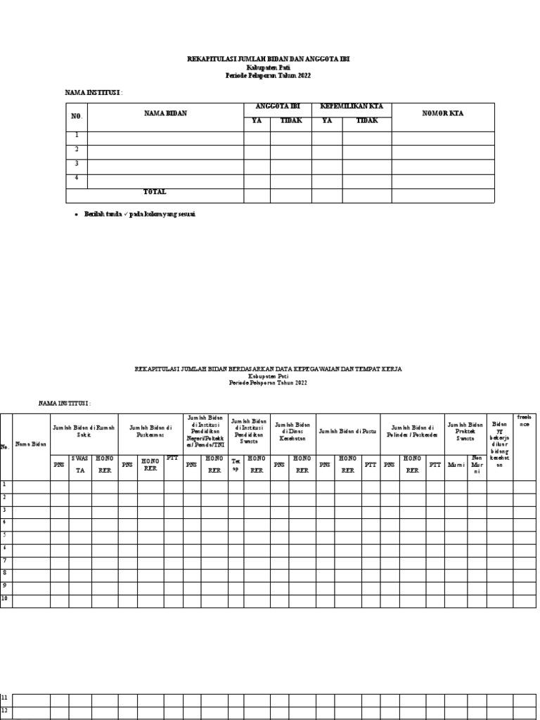 Laporan Ibi Ranting Kayen | PDF
