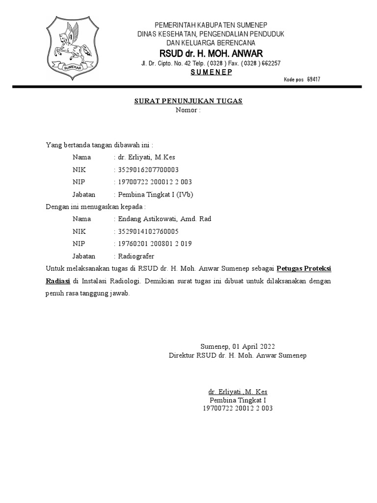 Surat Penunjukan Tugas PPR | PDF