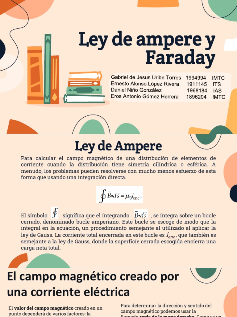Ley de Ampere y Faraday - Fisica III | PDF | Inducción electromagnética | Campo magnético