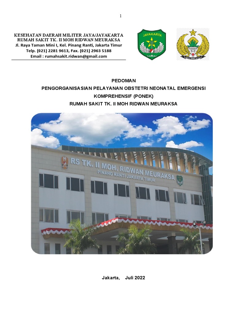 Pedoman PONEK RS Ridwan Meuraksa | PDF | Kesehatan Holistik | Sains ...