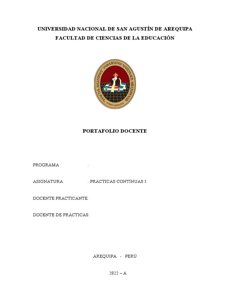 Estructura Portafolio de Estudiantes - 2022 A | PDF | Aprendizaje