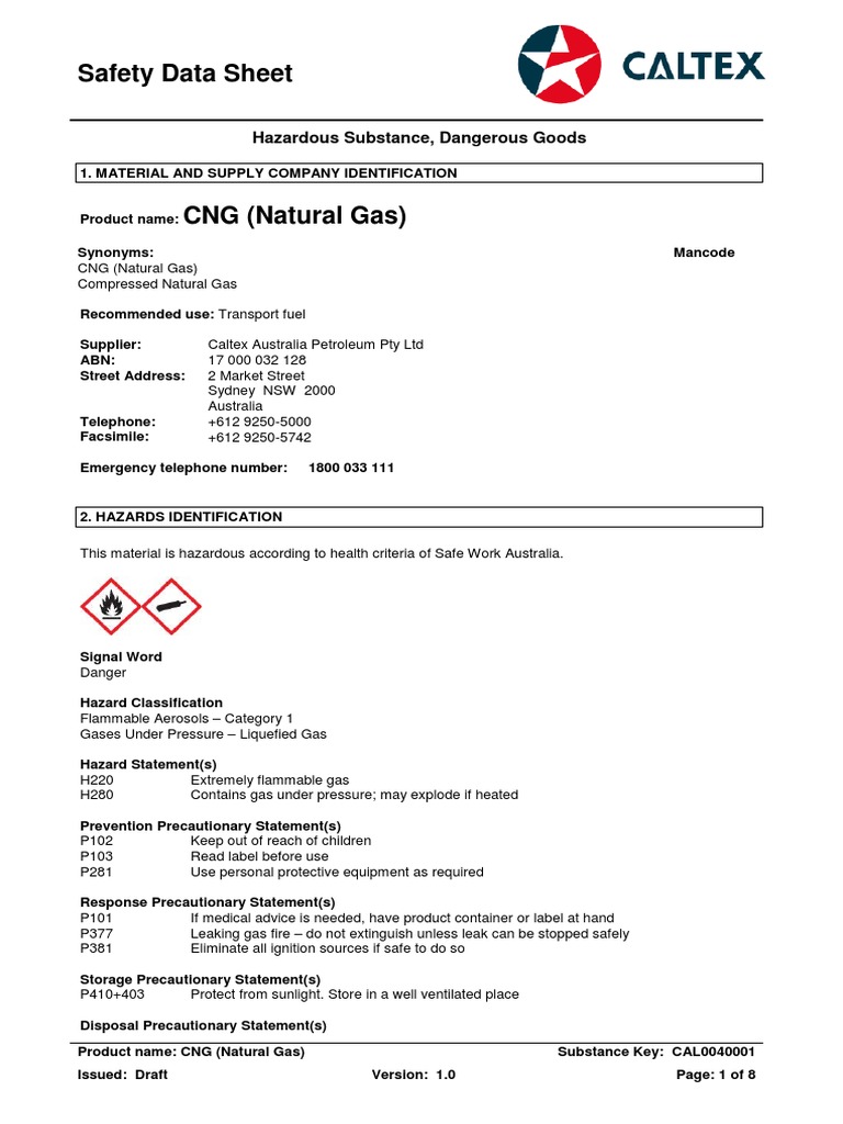 Safety Data Sheet: Hazardous Substance, Dangerous Goods | PDF ...