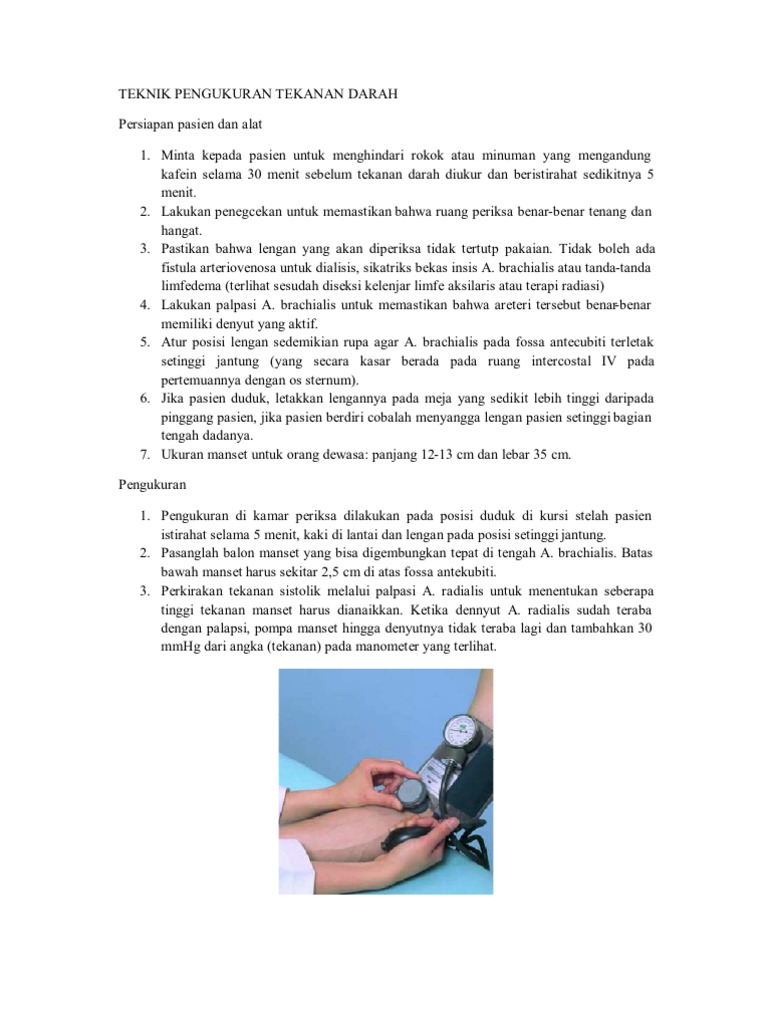 Teknik Pengukuran Tekanan Darah | PDF
