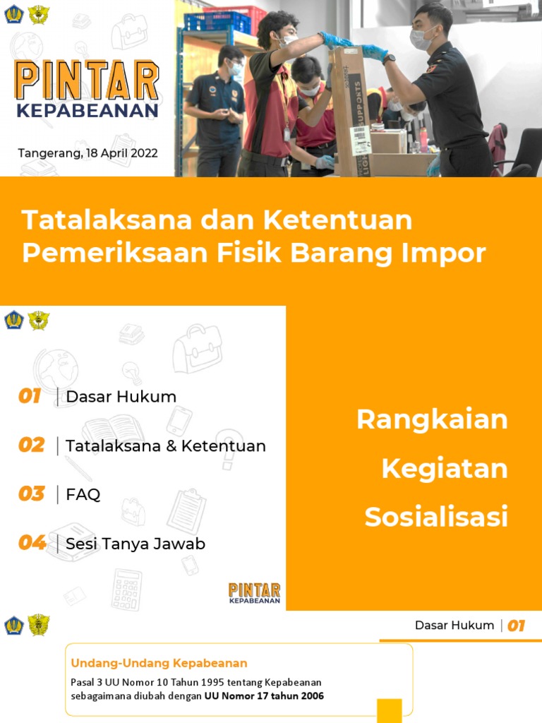 Rev1 (PINTAR 1 Pabean) Pemeriksaan Fisik Barang Impor | PDF