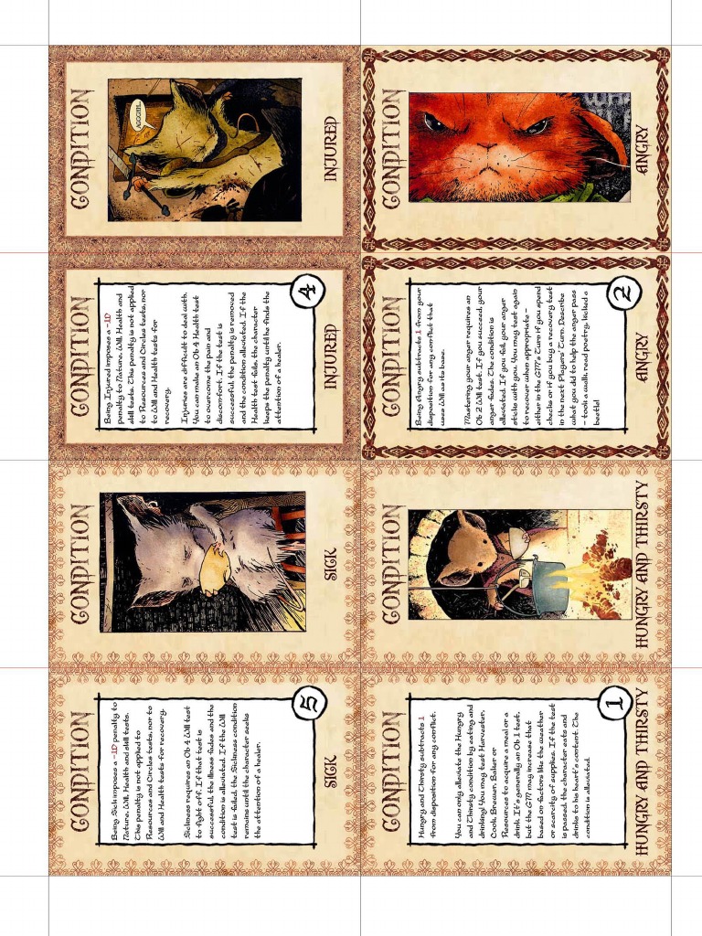 Mouse Guard Cards Tokens