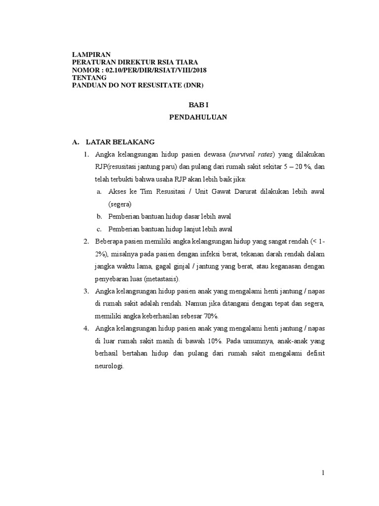 02.10 SNARS Panduan Penanganan Pasien DNR | PDF | Sains & Matematika