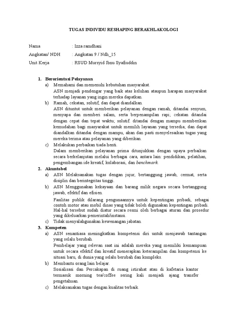 IZZA | PDF | Karier & Perkembangan