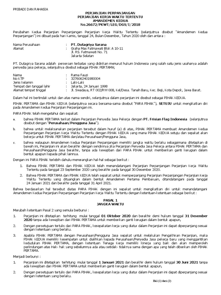 DRAFT Amandemen Kedua (PPJ) | PDF