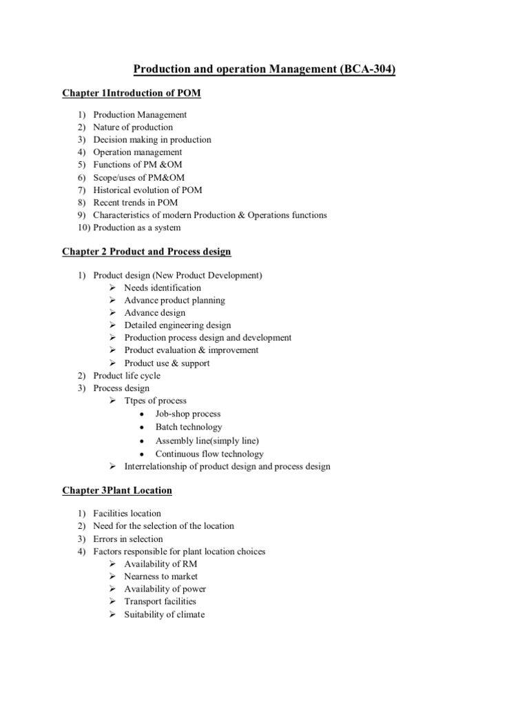 Production and Operation Management | PDF