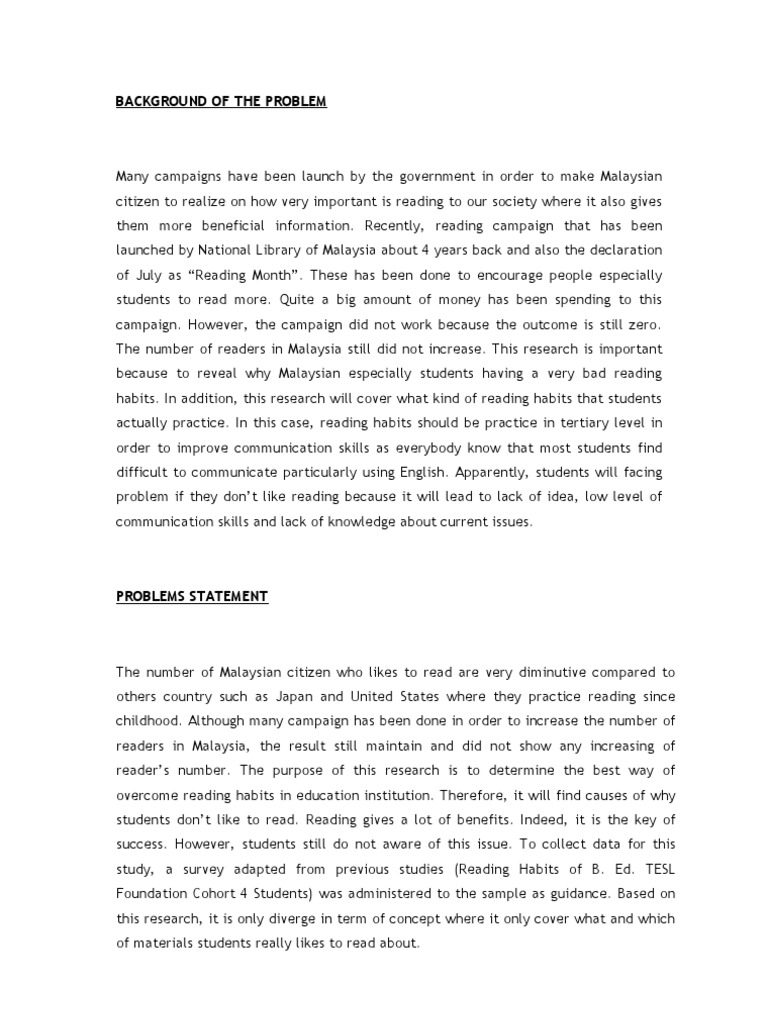 Research and Project ENG 2523 Proposal Sample | PDF | Reading (Process ...