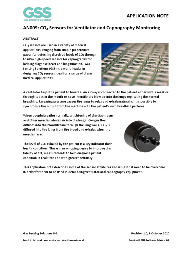 AN009 CO2 Sensors For Ventilator and Capanography Monitoring Revision 1 ...