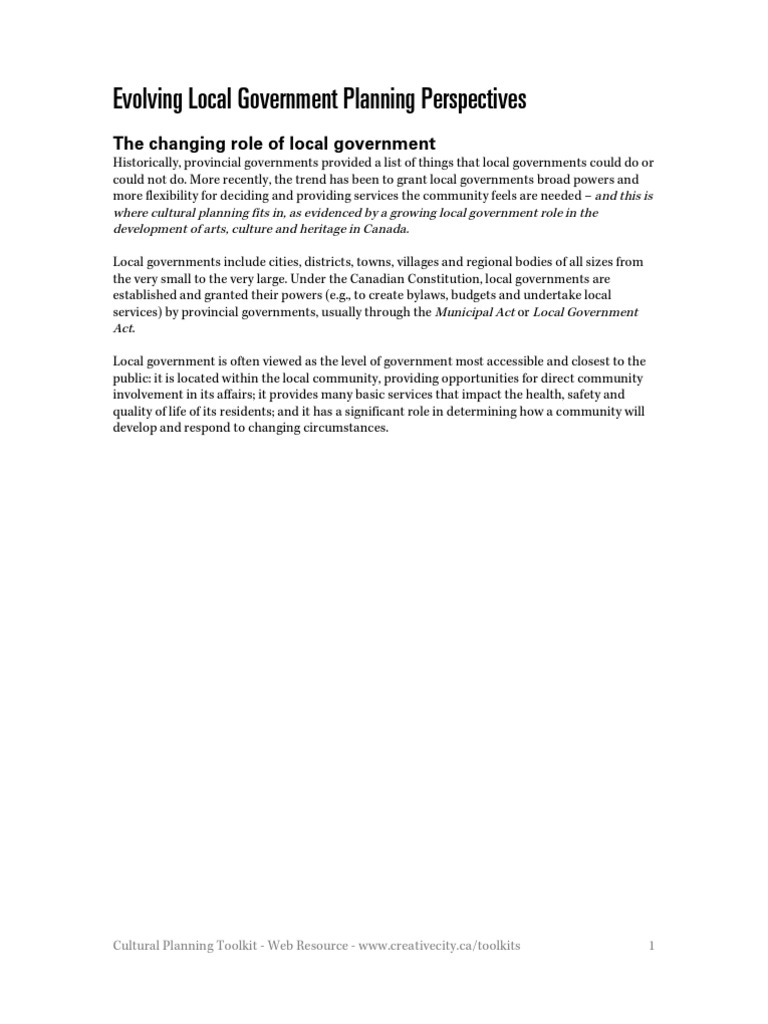 Evolving Local Gov Planning | PDF | Urban Planning | Quality Of Life