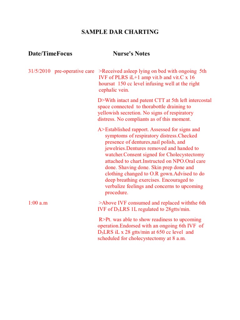 Dar Focus Charting Nursing - Descargar Pdf