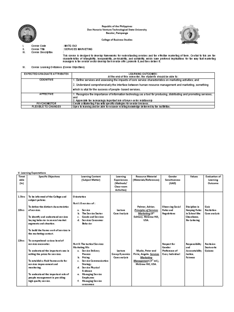 Republic of The Philippines Don Honorio Ventura Technological State ...