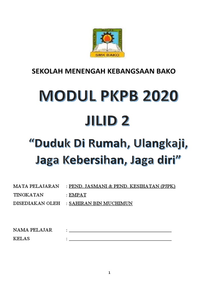 Modul PDPR PJPK t4 SMK Bako | PDF