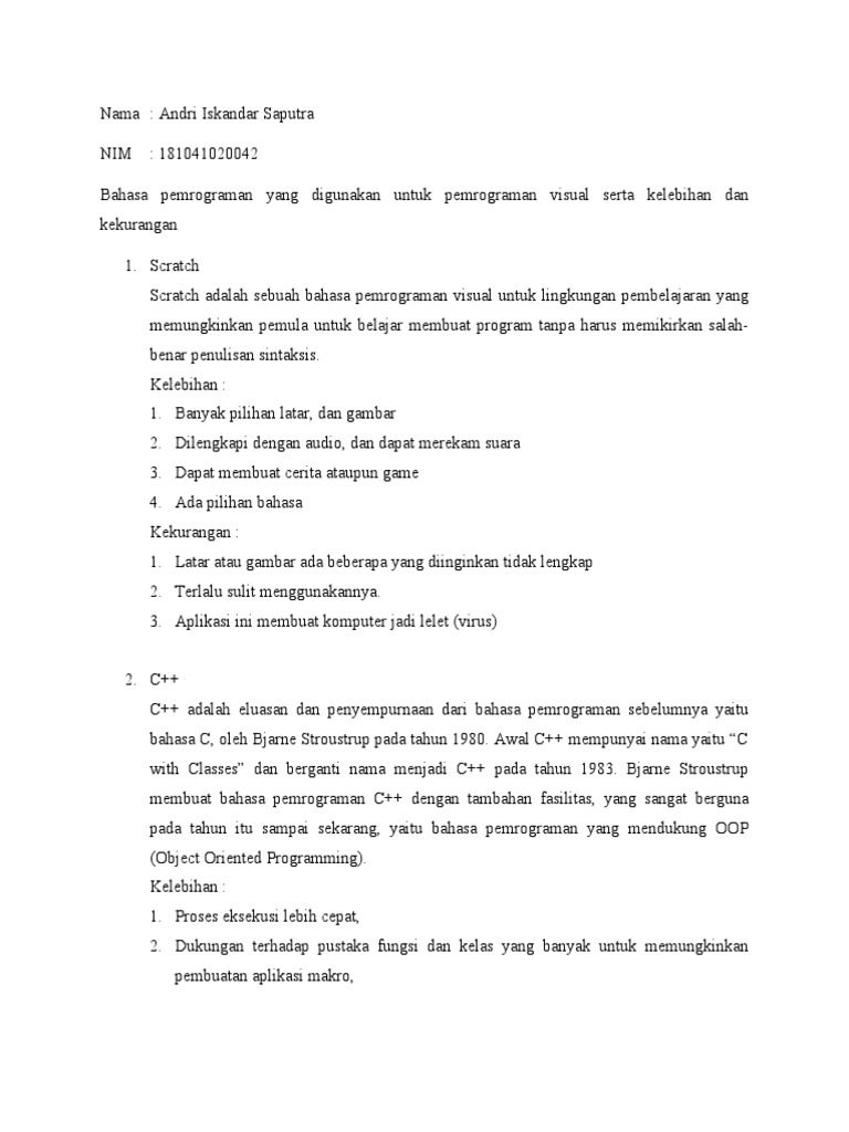 Tugas Pemrograman Visual Multimedia | PDF