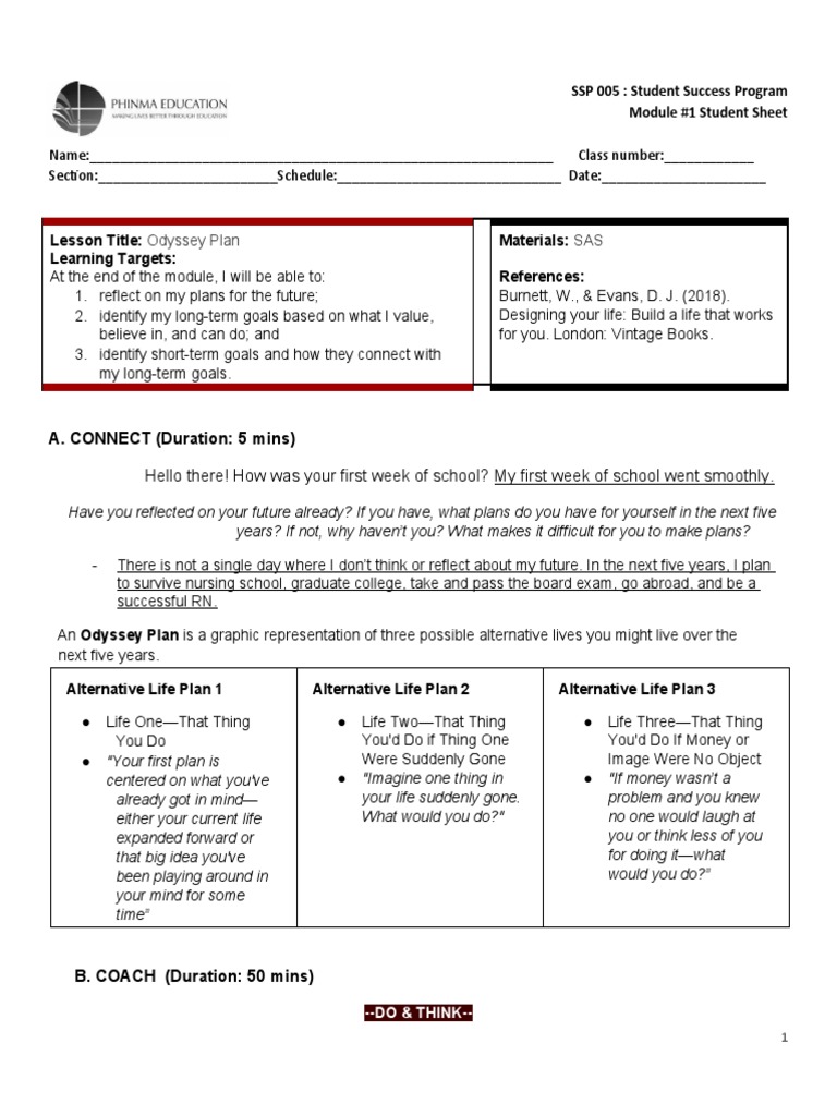 SSP Module 1 | PDF | Nursing | Goal