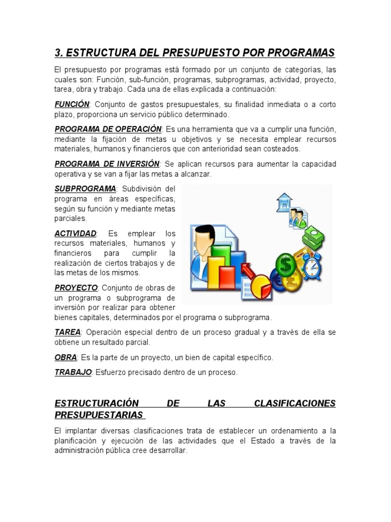 Estructura Del Presupuesto Por Programas | PDF | Presupuesto | Empresa de propiedad estatal