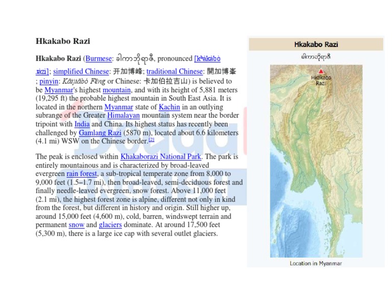 Hkakabo Razi-Day 16 | PDF