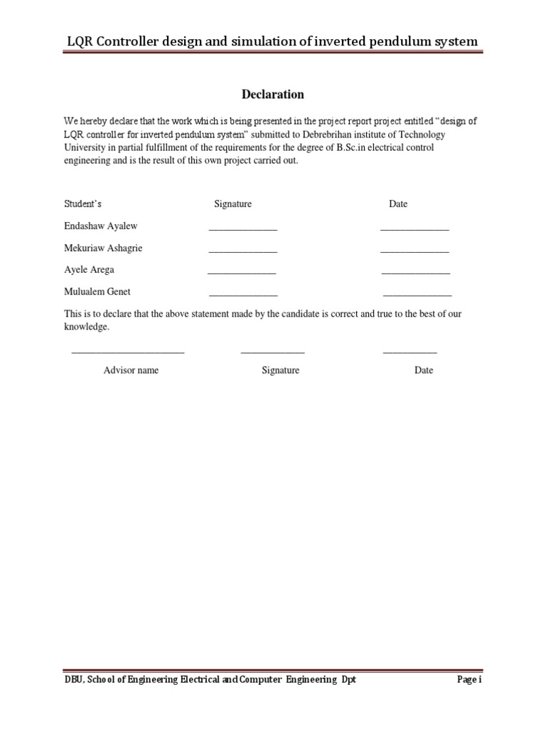 Lqr Controller Design For Inverted Pendulum Block Diagram Ad