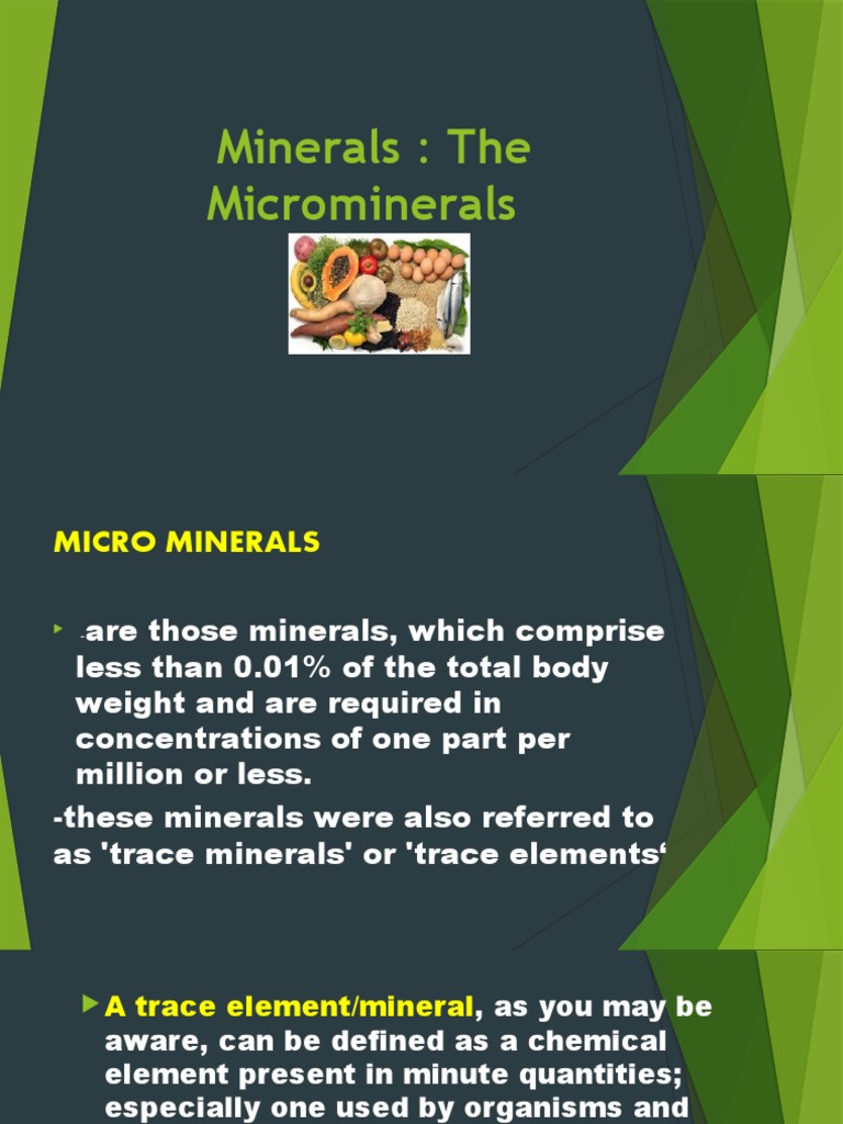 The Role of Microminerals in Human Health: An Analysis of Iron, Zinc ...