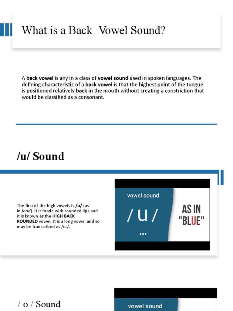 #11 - Back Vowel Sounds | PDF