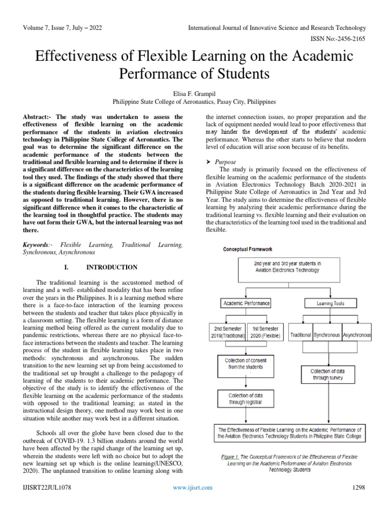 Effectiveness of Flexible Learning On The Academic Performance of ...