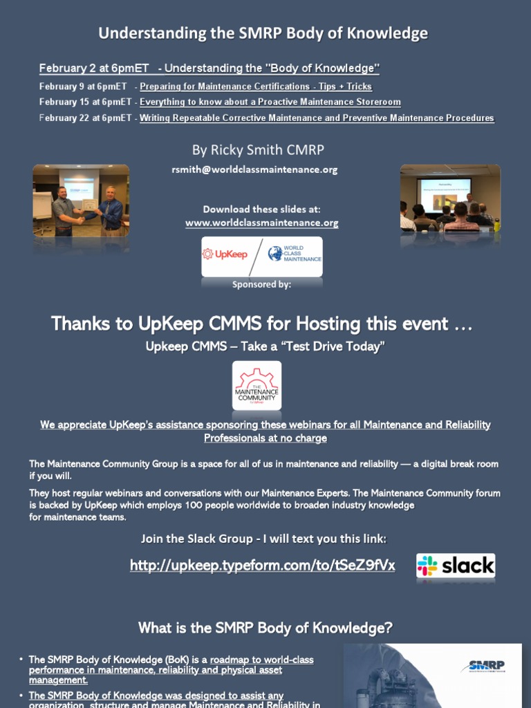 Mapping Success for Maintenance and Reliability Professionals ...