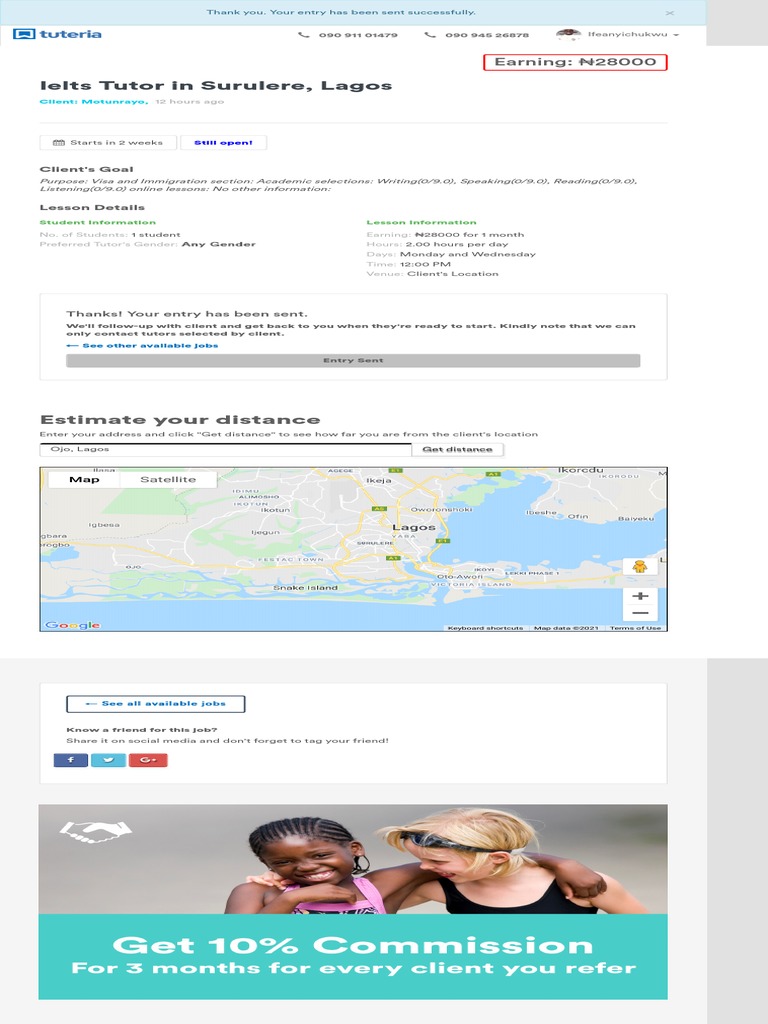 IELTS Teacher in Surulere Tuteria Nigeria | PDF