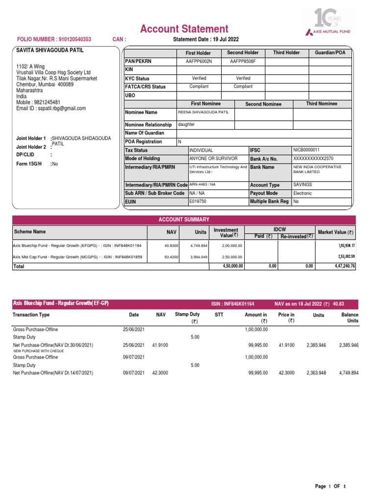 Account Statement | PDF | Economies | Money