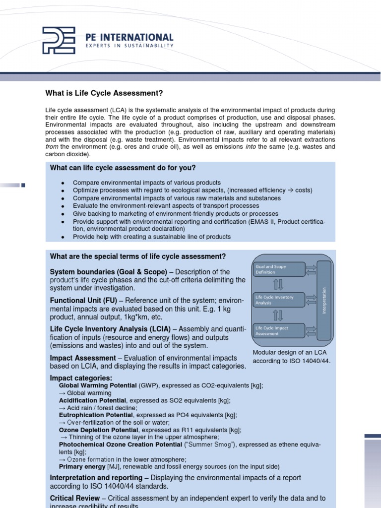 What Is Life Cycle Assessment 01 | Download Free PDF | Life Cycle ...